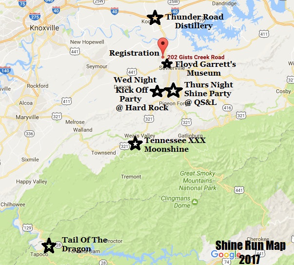 Shine Run Map